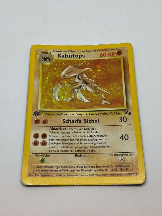 Kabutops 1. Edition Holo Pokemon Karte Fossil | Kaufen auf Ricardo