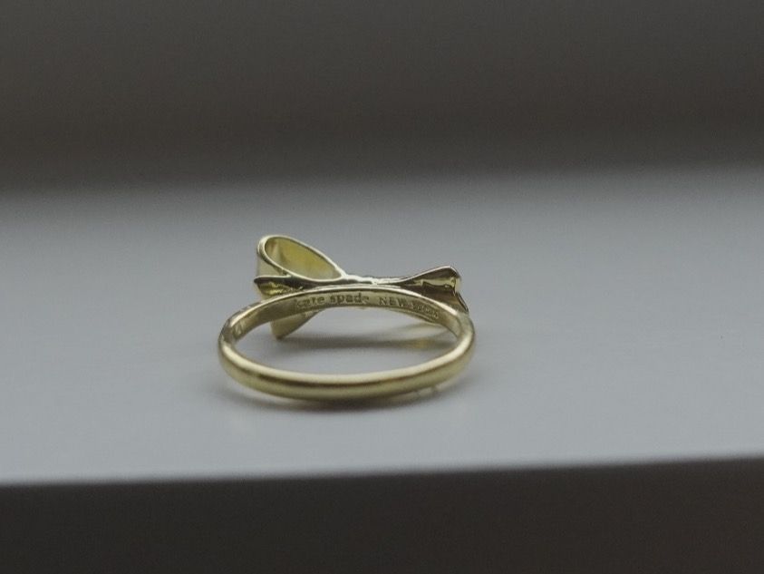 Designer Kate Spade Gold-Tone Knot Bow Shape Ring Gr. 7 | Kaufen auf ...