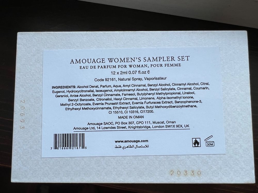 Amouage Women’s sampler set 12x2ml | Kaufen auf Ricardo