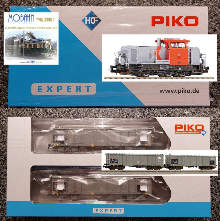 PIKO Expert - Vossloh G6 & 2er-Set EAOS SBB mit Holzverlad (Neu und ...