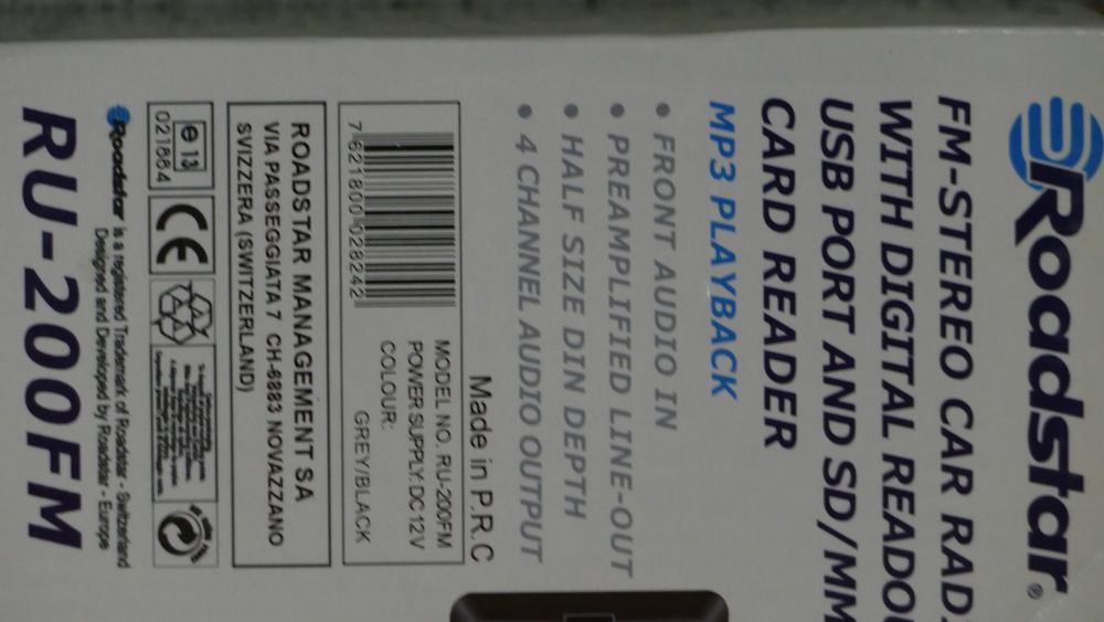 Autoradio Roadstar mit USB, SD/MMC Cardreader, Cinch eingang (Neu und ...