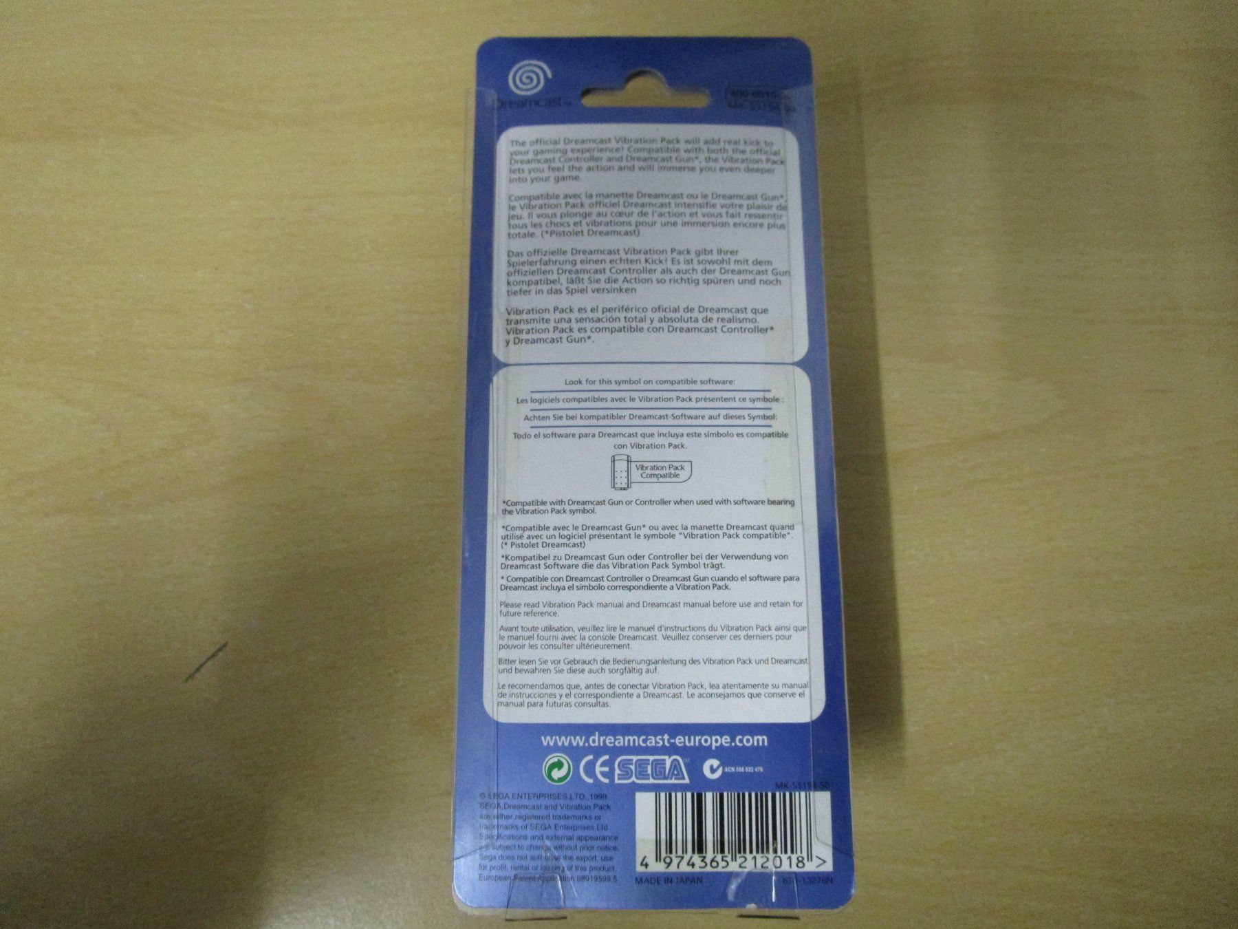 Sega Dreamcast Vibration Rumble Pack - Original Sega DC -Neu (Neu und ...