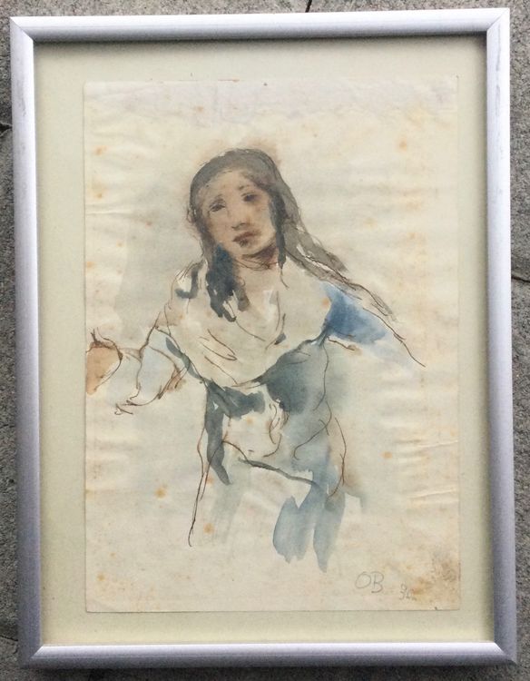 Otto Charles BÄNNINGER (1897-1973) Aquarell von eine Dame | Acheter sur Ricardo