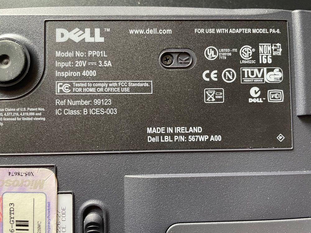 Vintage Dell Inspiron 4000 Notebook Laptop Win XP (Gebraucht) in Olten ...