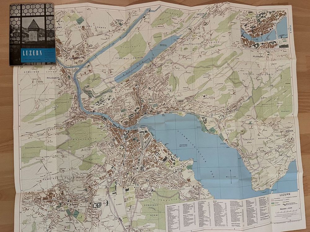 Karte Luzern mit Strassenverzeichnis und Führer | Kaufen auf Ricardo