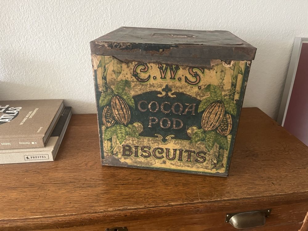 Alte Blechdose, C.W.S - COCOA POD (Biscuits) / Antik! (Gebraucht) in ...