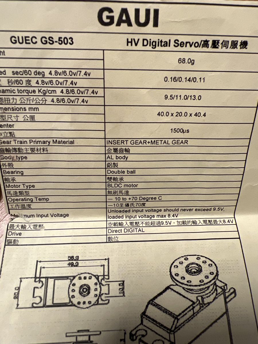 Servo TSH Gaui 3x GS-503, 1x GS-504 (Neu und originalverpackt) in Genève für CHF 100 – mit ...