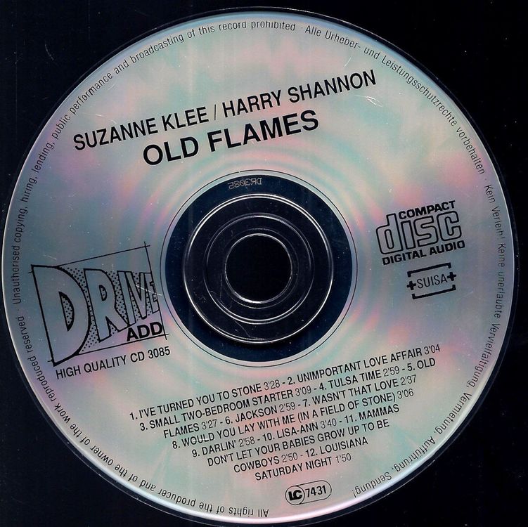 Suzanne Klee Harry Shannon OLD FLAMES Folk World & Count CD (Gebraucht ...