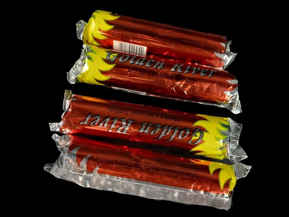 GOLDEN RIVER Shishakohle - 4 Packungen (Tabletten) Kohle (Neu (gemäss ...