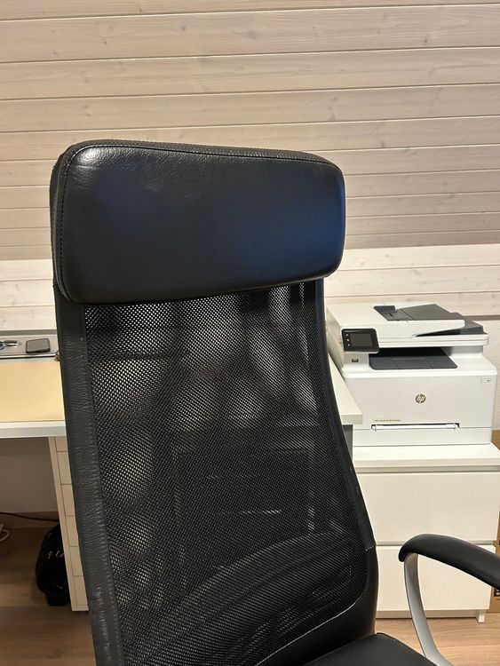 Bürostuhl, Drehstuhl, Ikea "Markus", leder, schwarz | Kaufen auf Ricardo