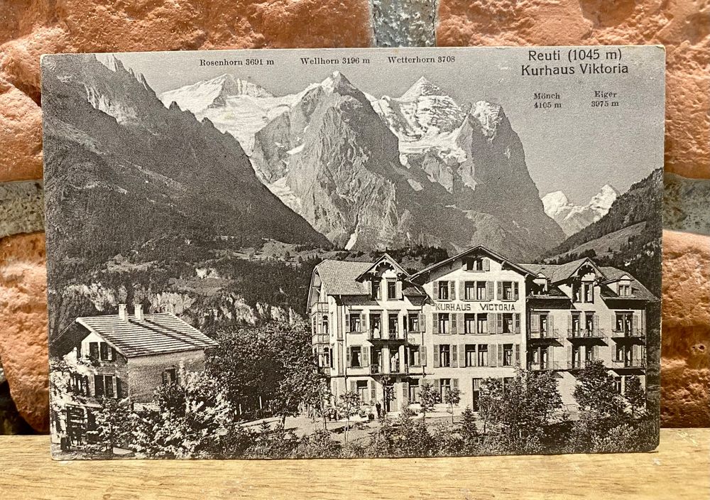 Alte AK - KURHAUS VICTORIA - Reuti mit Wetterhorn (Gebraucht) in Root für CHF 1 – mit Lieferung ...