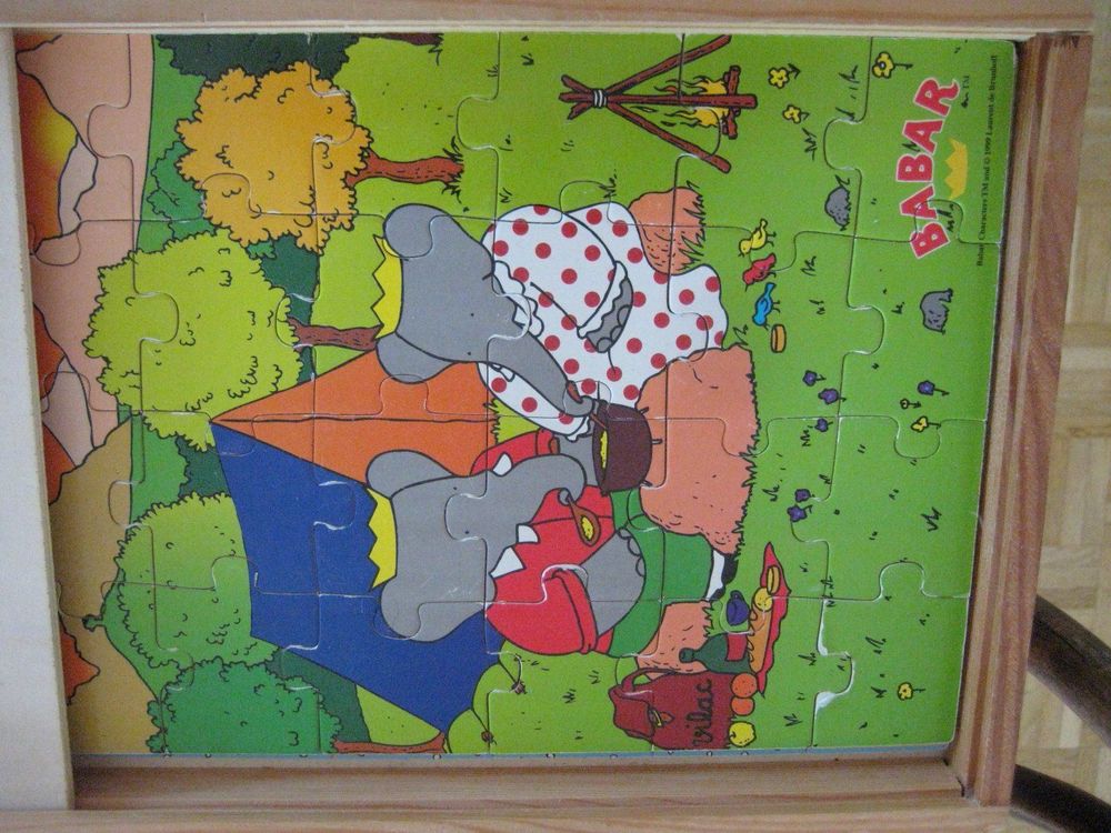 babar puzzle 3 st in holzschachtel (Gebraucht) in Minusio für CHF 6 ...
