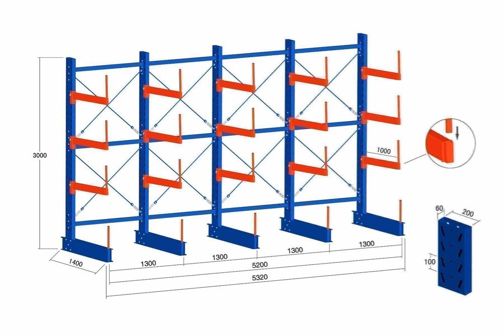 Kragarmregal, Kragarm 20% WIR! Höhe 300cm. | Kaufen auf Ricardo
