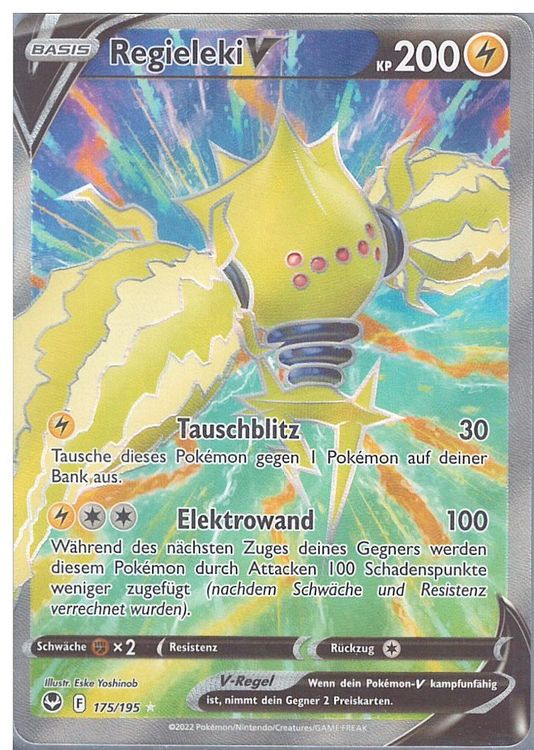 Pokemon Regieleki V 175/195 DE Silberne Sturmwinde | Kaufen auf Ricardo