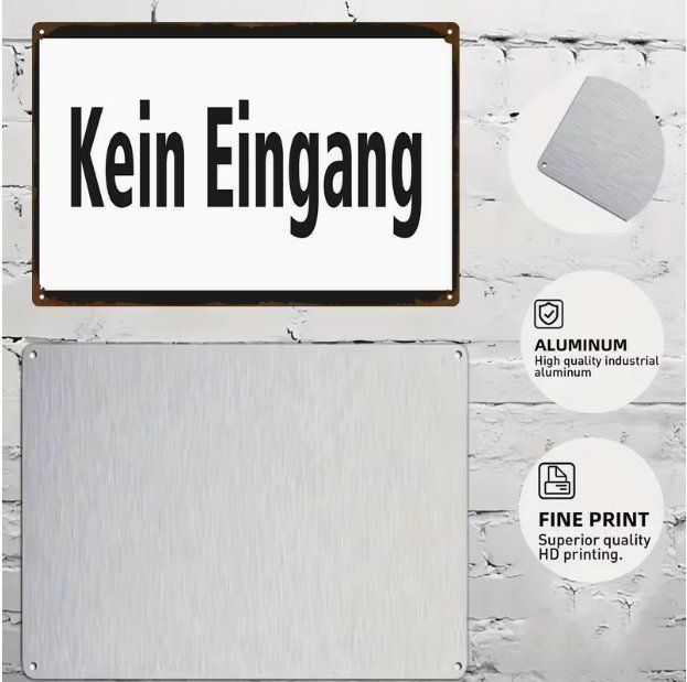 NEUES Metall Schild Kein Eingang - 226042 (Neu (gemäss Beschreibung ...