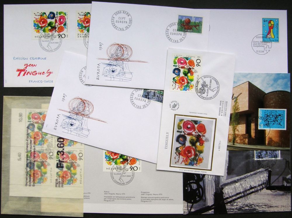 original JEAN TINGUELY (& Co.) V 9 Belege | Kaufen auf Ricardo