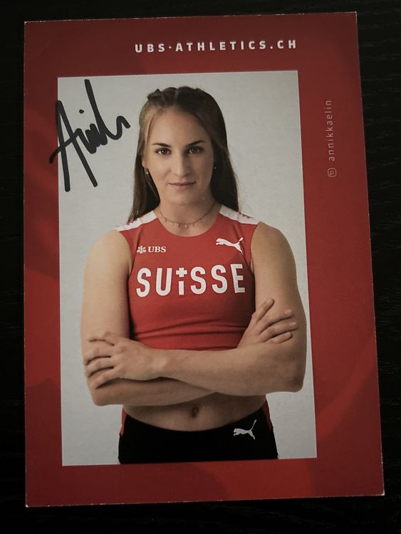 Annik Kälin Autogrammkarte signiert Leichtathletik (Gebraucht) in ...