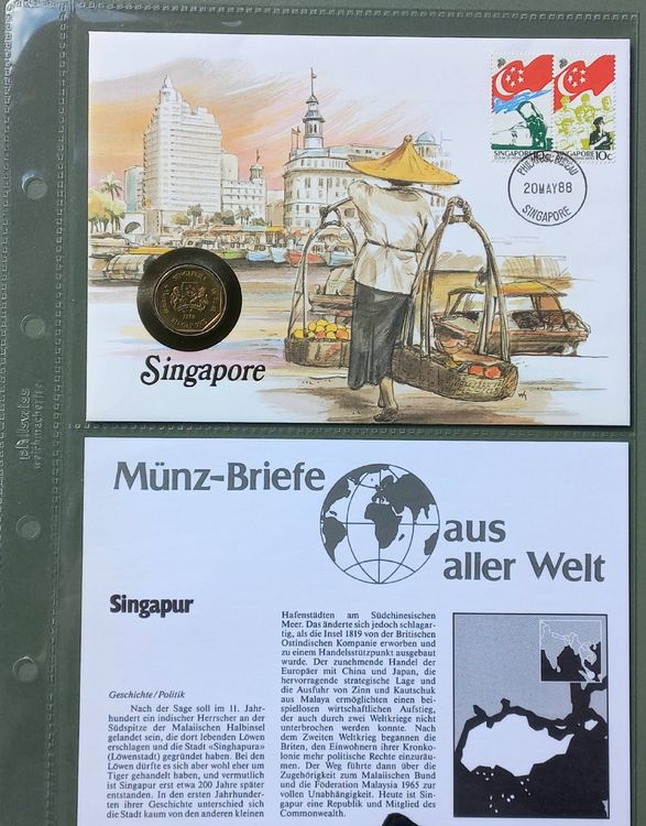 Münzbrief Singapur 🇸🇬 1988 (Gebraucht) in Niederuzwil für CHF 2 – mit Lieferung auf Ricardo kaufen