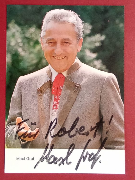 Maxl Graf 1933-96 Autogramm Fotopostkarte 10x15cm (Gebraucht) in ...
