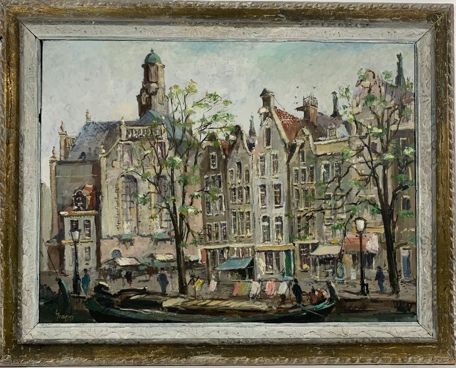 Reinier Snapper (1907-1988) Gemälde -Strassenszene (Gebraucht) in Root ...