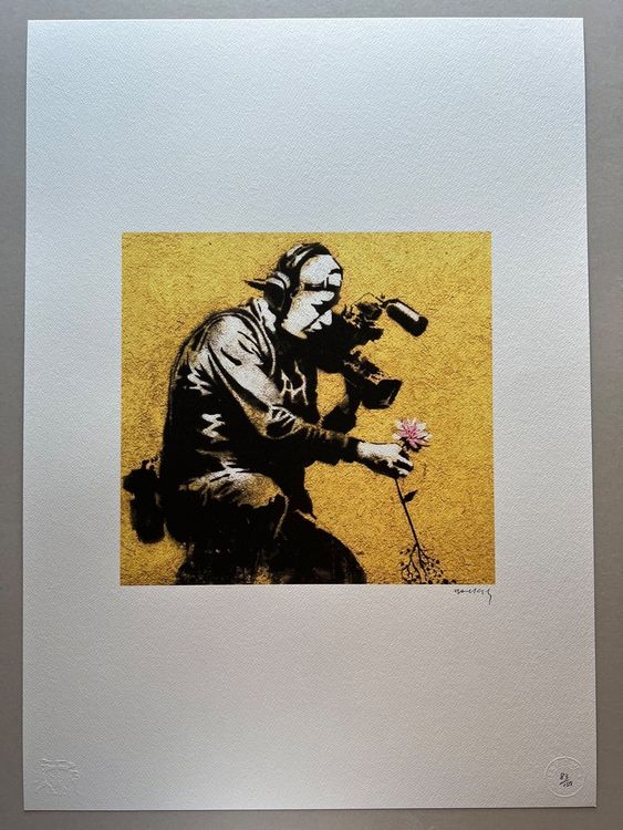 Banksy « Camera man and Flower » XL VERSION 52/150 | Kaufen auf Ricardo