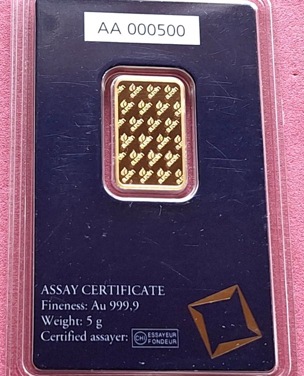 AUROFIN SA CHIASSO - 5 GRAMM - N° 500 - OVP (Gebraucht) in Boniswil für ...
