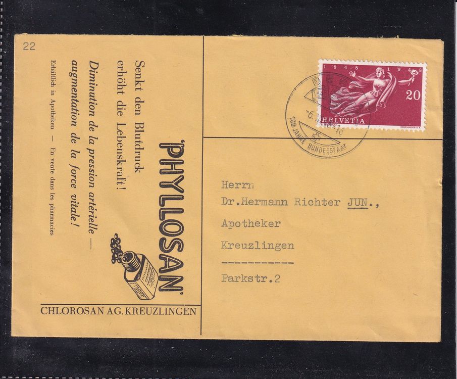 Chlorosan AG Kreuzlingen - 1948 (Gebraucht) in Orvin für CHF 2 – mit ...