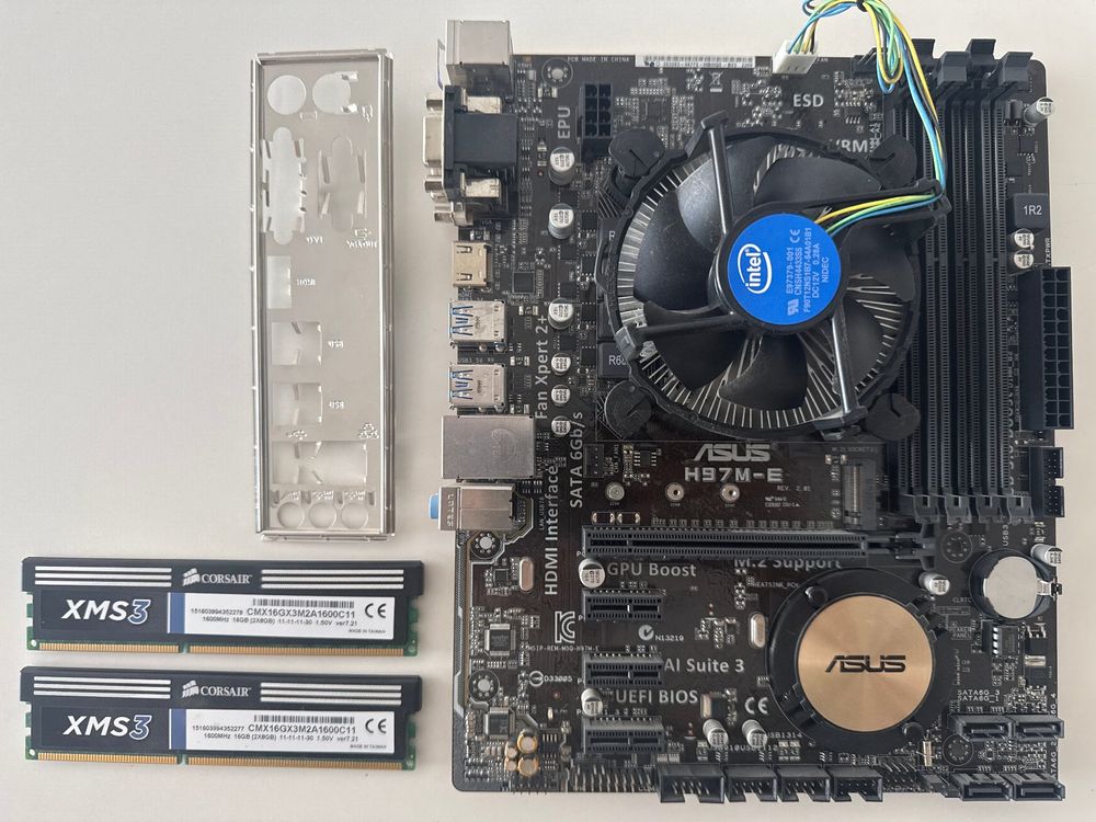 Mainboard ASUS H97M-E inkl. i7/8GB Ram ab 1.- | Kaufen auf Ricardo