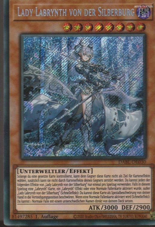TCG YU-GI-OH! DABL 30 FOIL Lady Labrynth von der Silberburg (Neu ...