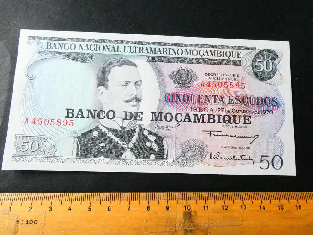 Mocambique 1970, 50 Escudos unzirkuliert (Neu (gemäss Beschreibung)) in Hinterforst für CHF 1 ...