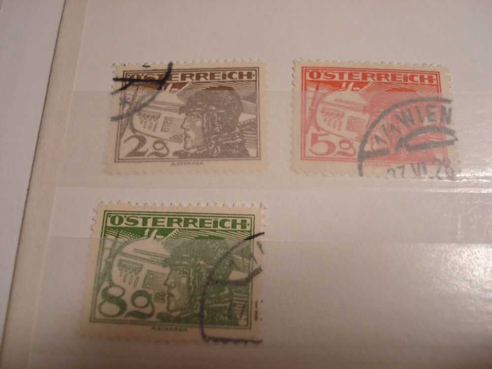 Österreich, 3 alte Flugpostmarken um 1925 o (Gebraucht) in Niederwil AG für CHF 1 – mit ...