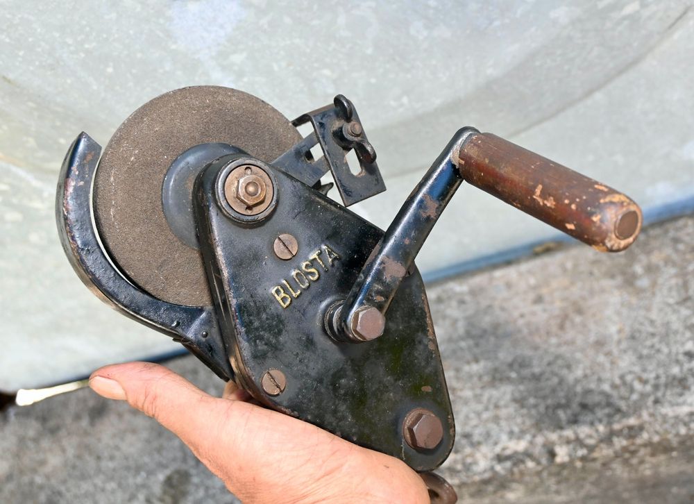 Antike Schleifmaschine Hand - Schleifer BLOSTA Höhe 21cm (Gebraucht) in ...