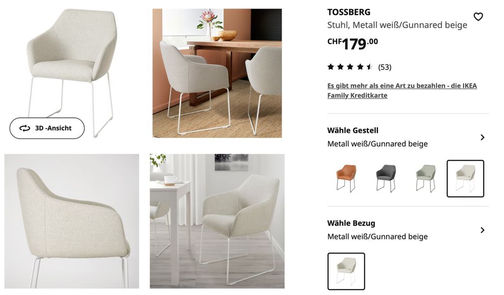 Stuhl - Tossberg | Kaufen auf Ricardo