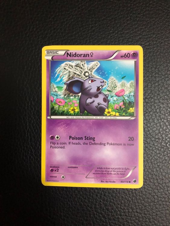 B&W Plasma Freeze - Nidoran 40/116 Ab 1 (Gebraucht) in Paradiso für CHF 1 – mit Lieferung auf ...