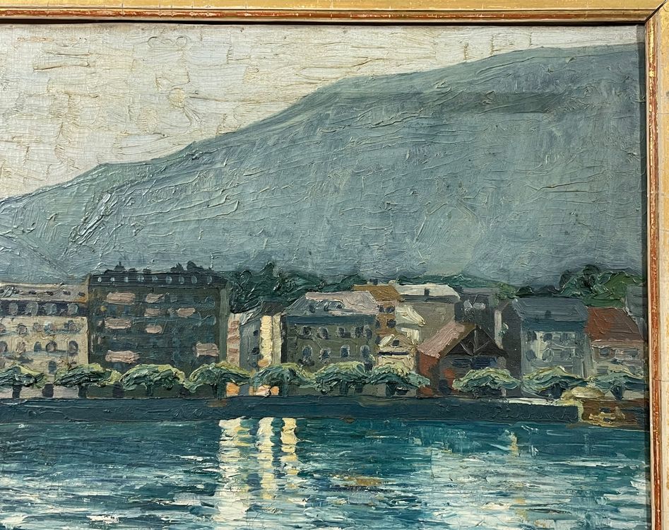 Impressionistisches grosses See Anblick Gemälde (Gebraucht) in Root für CHF 75 – mit Lieferung ...