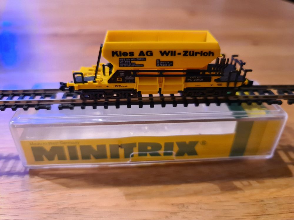 Spur N Selbstentladewagen Kies AG Wil-Zürich von MINITRIX (Gebraucht) in Glattfelden für CHF 20 ...