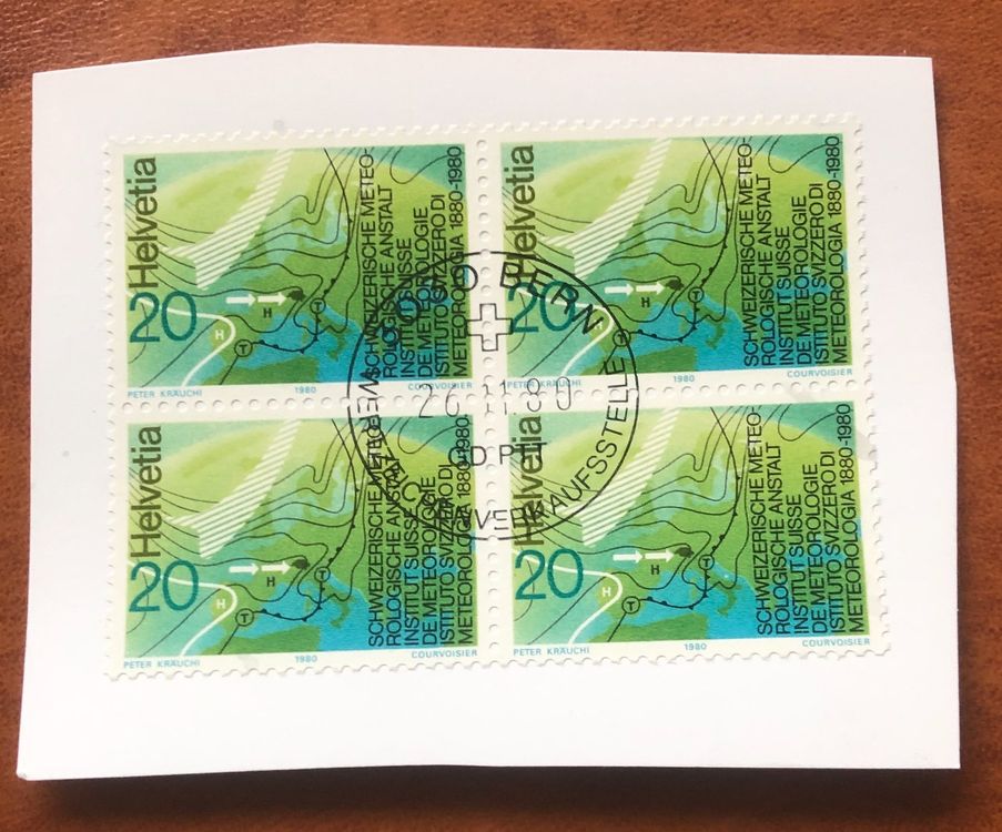 4 er Block Nr.642 mit Papier Stempel Bern (Gebraucht) in Aarau für CHF 0.5 – mit Lieferung auf ...