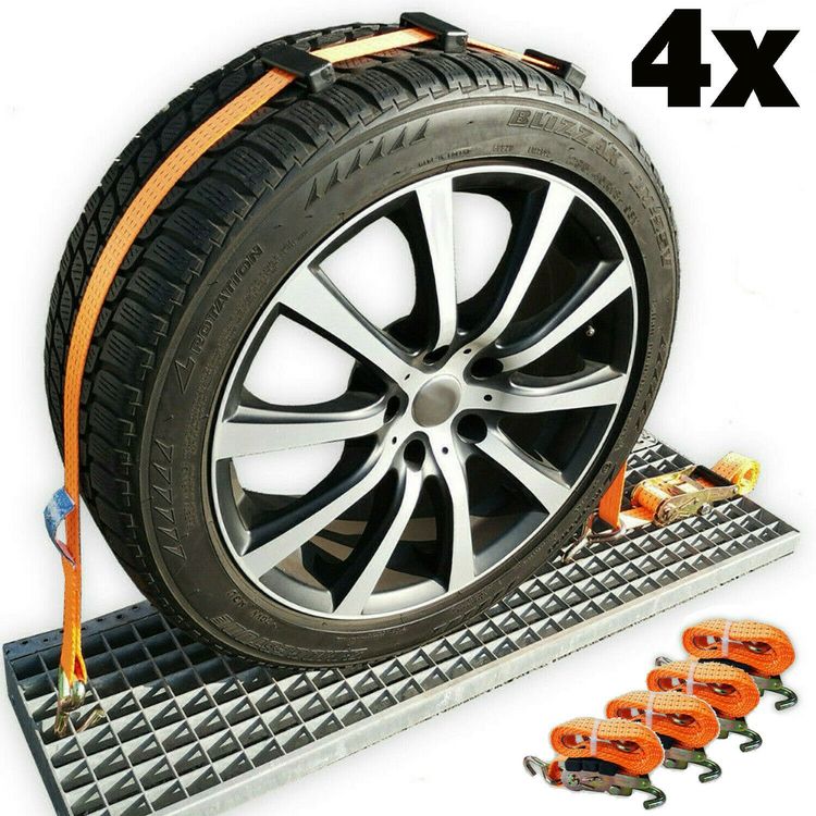 Spanngurt Zurrgurrt Auto Transport 4x 35mm Radsicherung (Neu und ...