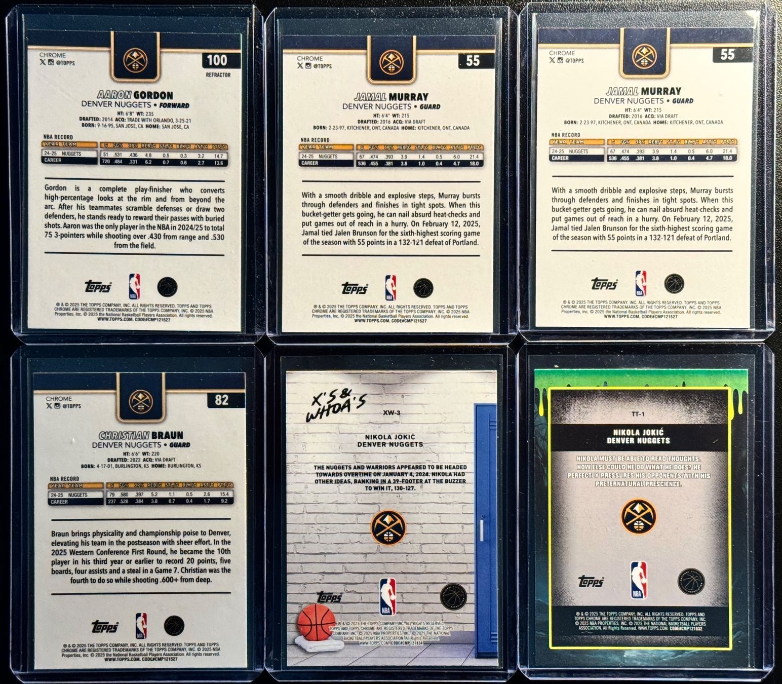 2025-26 Topps Chrome Denver Nuggets Lot (6 Karten) - NBA (Neu (gemäss ...
