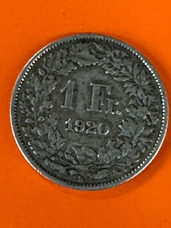 1 Schweizer Franken Münze 1920 B (Gebraucht) in Murten für CHF 5 – mit Lieferung auf Ricardo kaufen