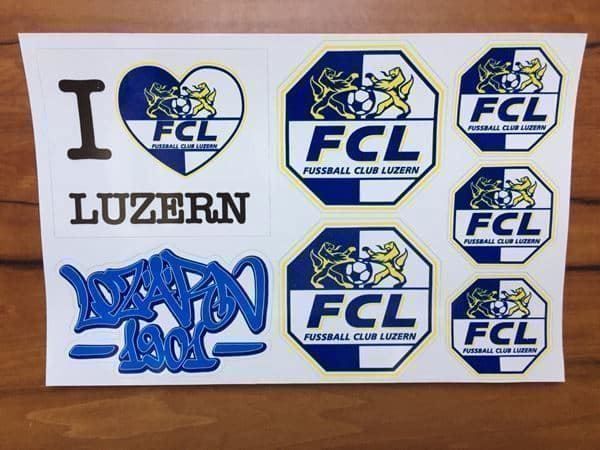 FCL / FC Luzern Kleber Sticker Bogen NEU (Neu (gemäss Beschreibung)) in ...