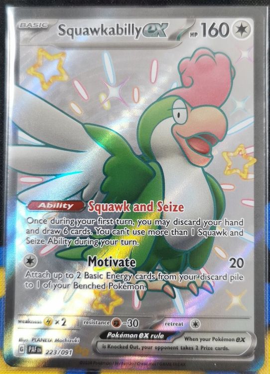Pokemon Squawkabilly ex 223/091 S&V Paldean Fates EN (Neu (gemäss ...