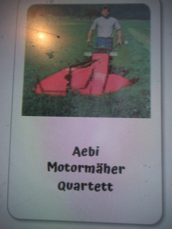 Aebi Motormäher 32 Karten Quartett (Neu und originalverpackt) in Herznach für CHF 30 – mit ...