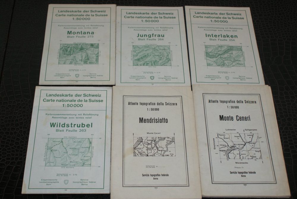 6 Landeskarten Schweiz 1943 1944 1956 | Kaufen auf Ricardo