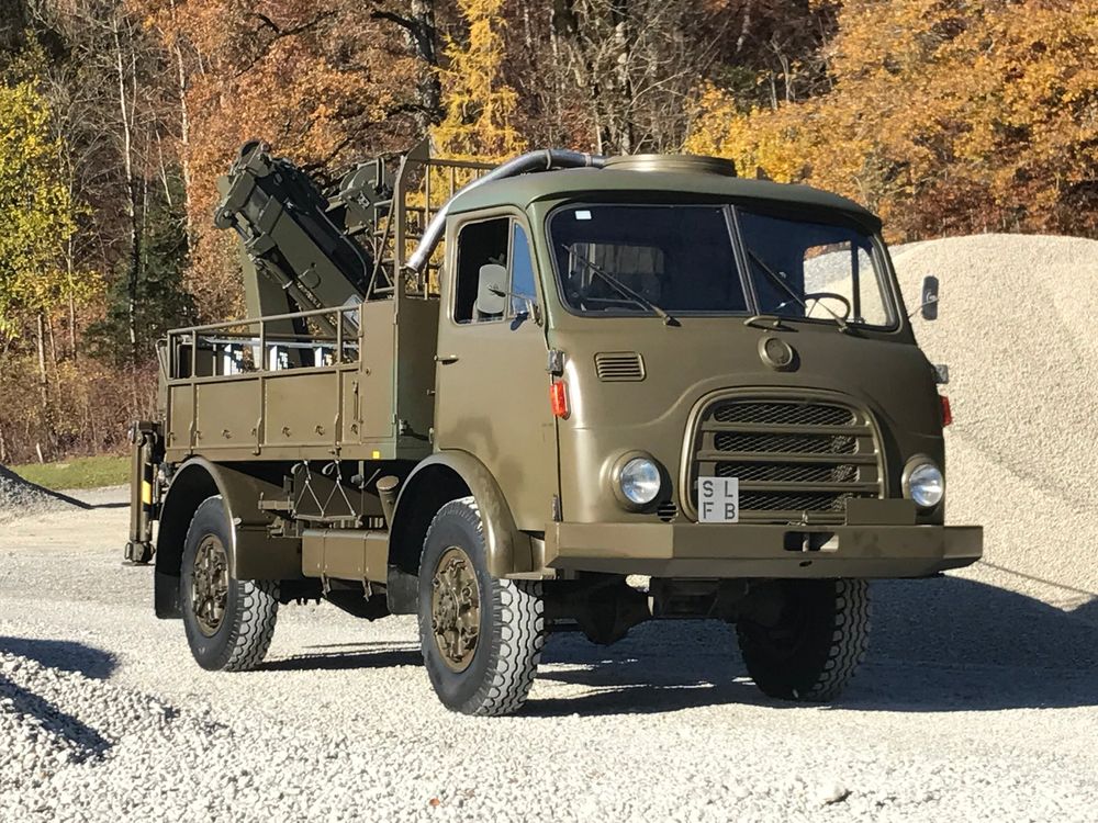 Orig. Steyr A 680 G 4x4 mit Ladekran MKG Veteranenfahrzeug | Kaufen auf ...