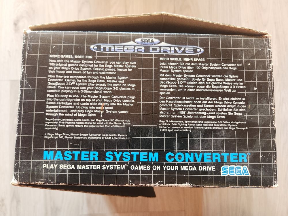 Sega Mega Drive Master System Converter - Rarität! (Gebraucht) in ...