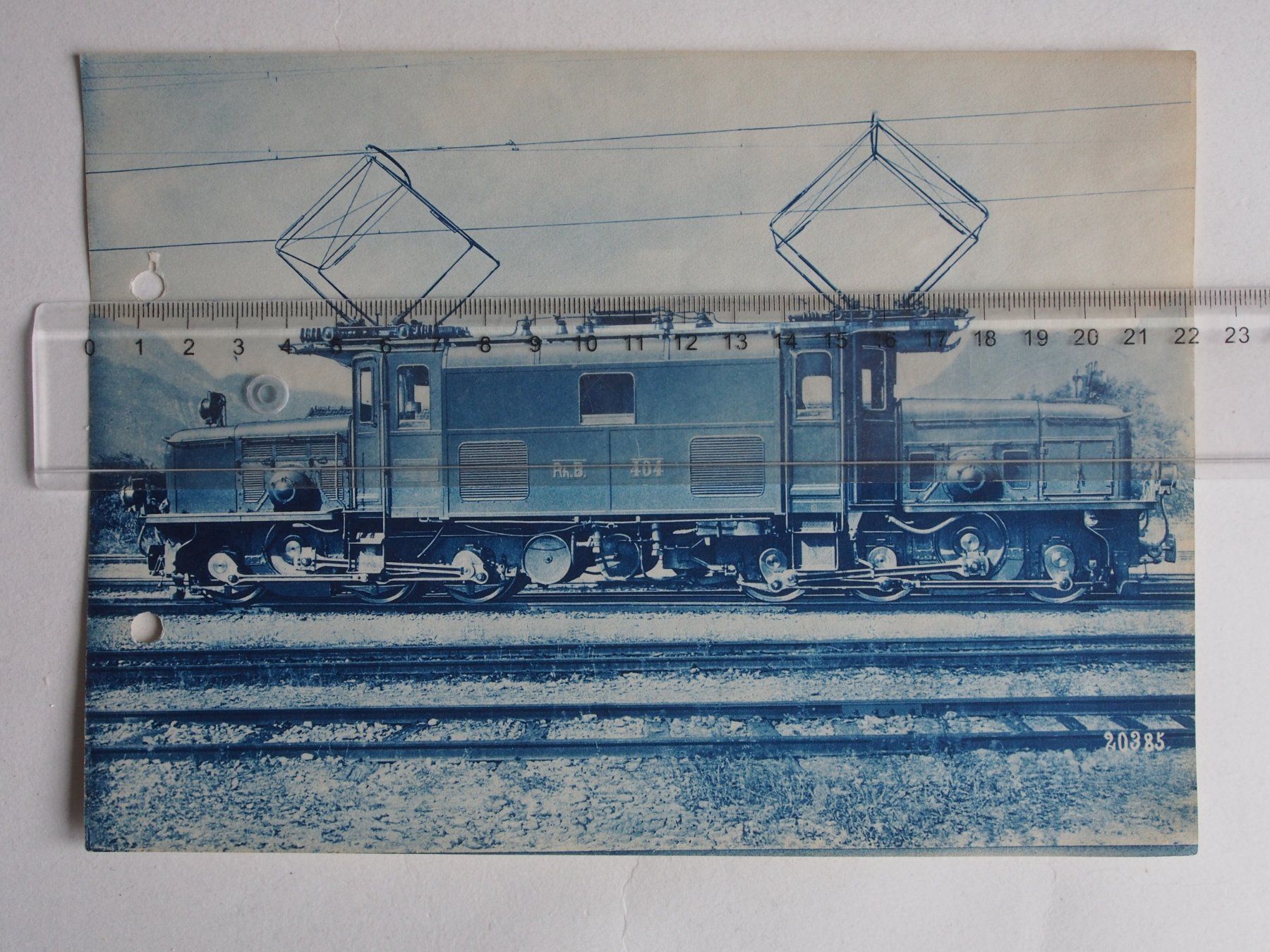Photographie Cyanotypie Bahn MFO Werkfoto RhB Lok Ge 6/6' (Gebraucht ...