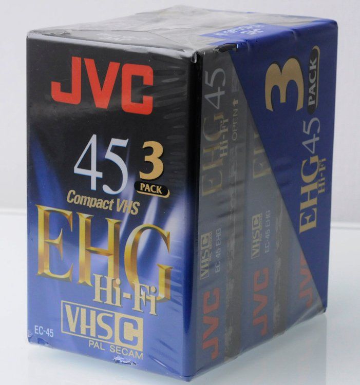 3 JVC VHS-C EHG Compact 45 Minuten Bänder. NEU & versiegelt | Kaufen auf Ricardo