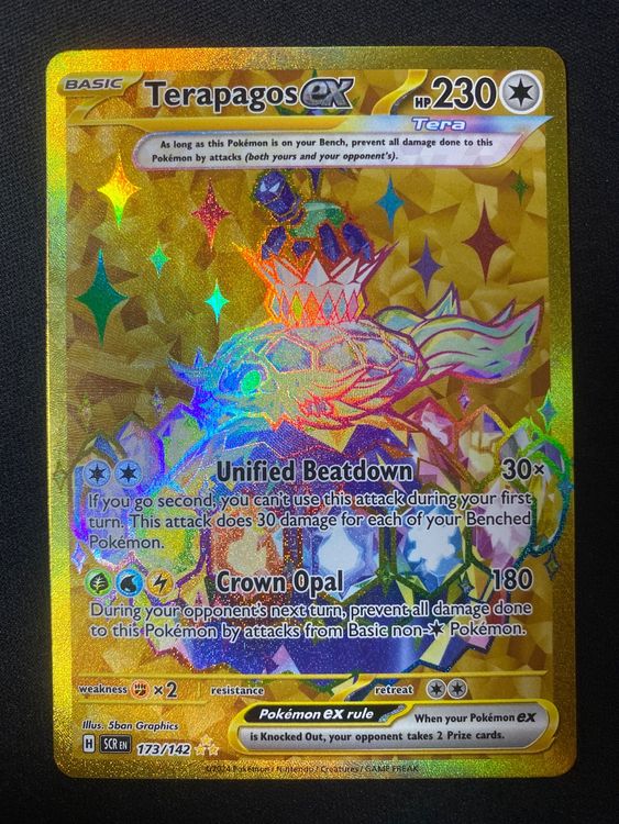 Terapagos ex 173 Gold - Secret Rare - Stellar Crown - EN (Neu (gemäss ...