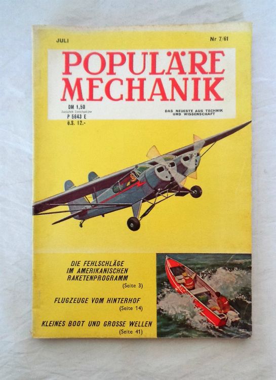 Populäre Mechanik 1961, Nr. 7 / Magazin mit 128 Seiten | Kaufen auf Ricardo
